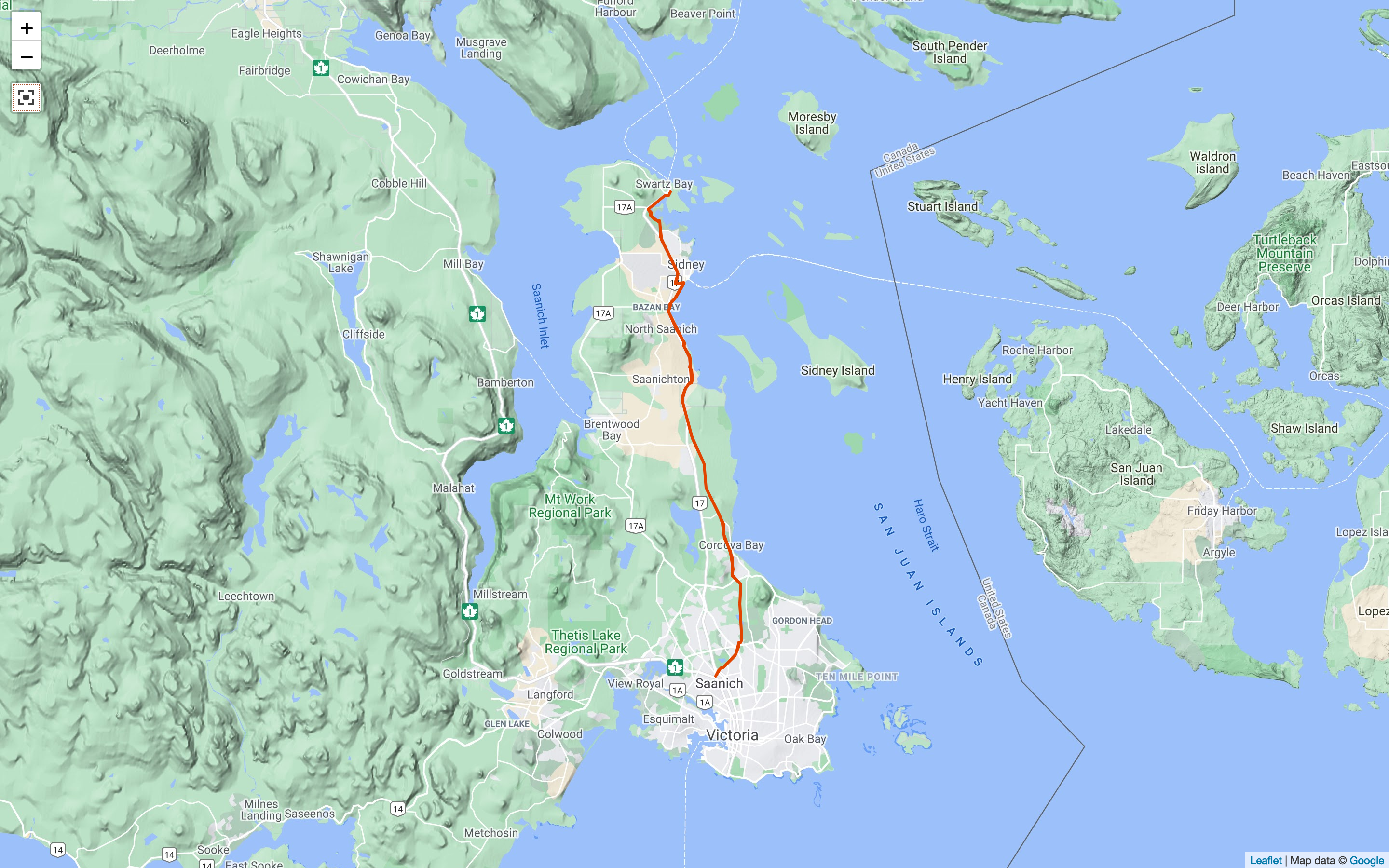 Lochside Regional Trail - Fastest Know Time (out and back) - Run ...